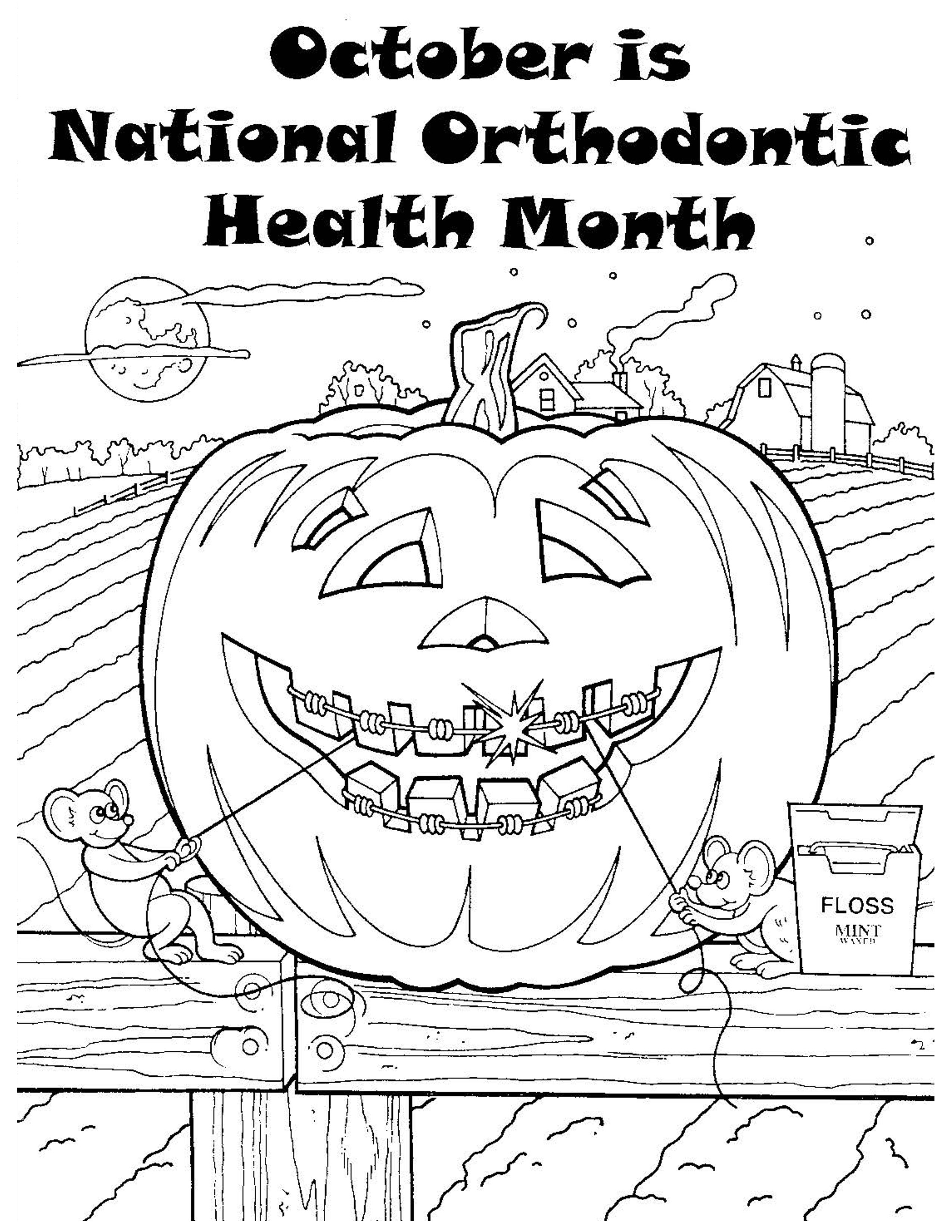 October Month Coloring Page Coloring Pages